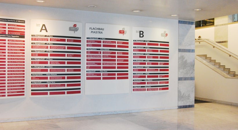 Krankenhaus Meran: Abteilungen und Dienste